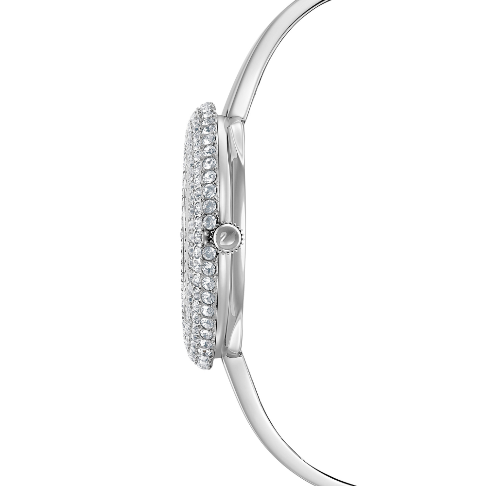 Reloj Crystal Rose, Brazalete de metal, Tono plateado, Acero inoxidable ...