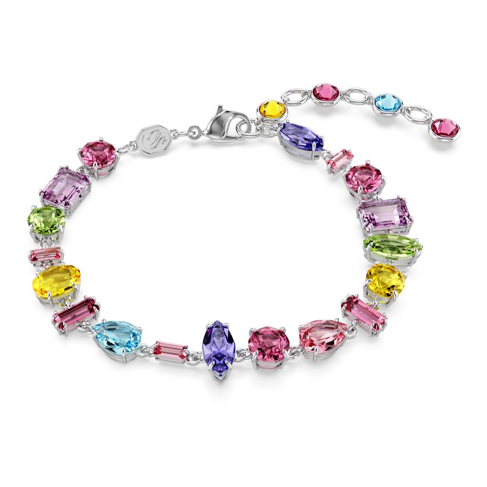 Pulsera Gema, Tallas mixtas, Multicolor, Baño de rodio | Swarovski Ecuador