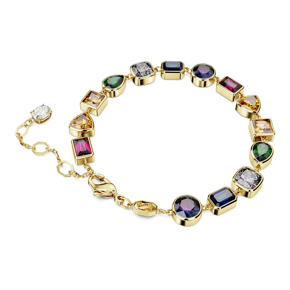 Pulsera Tennis Imber, Tallas mixtas, Multicolor, Baño tono oro ...