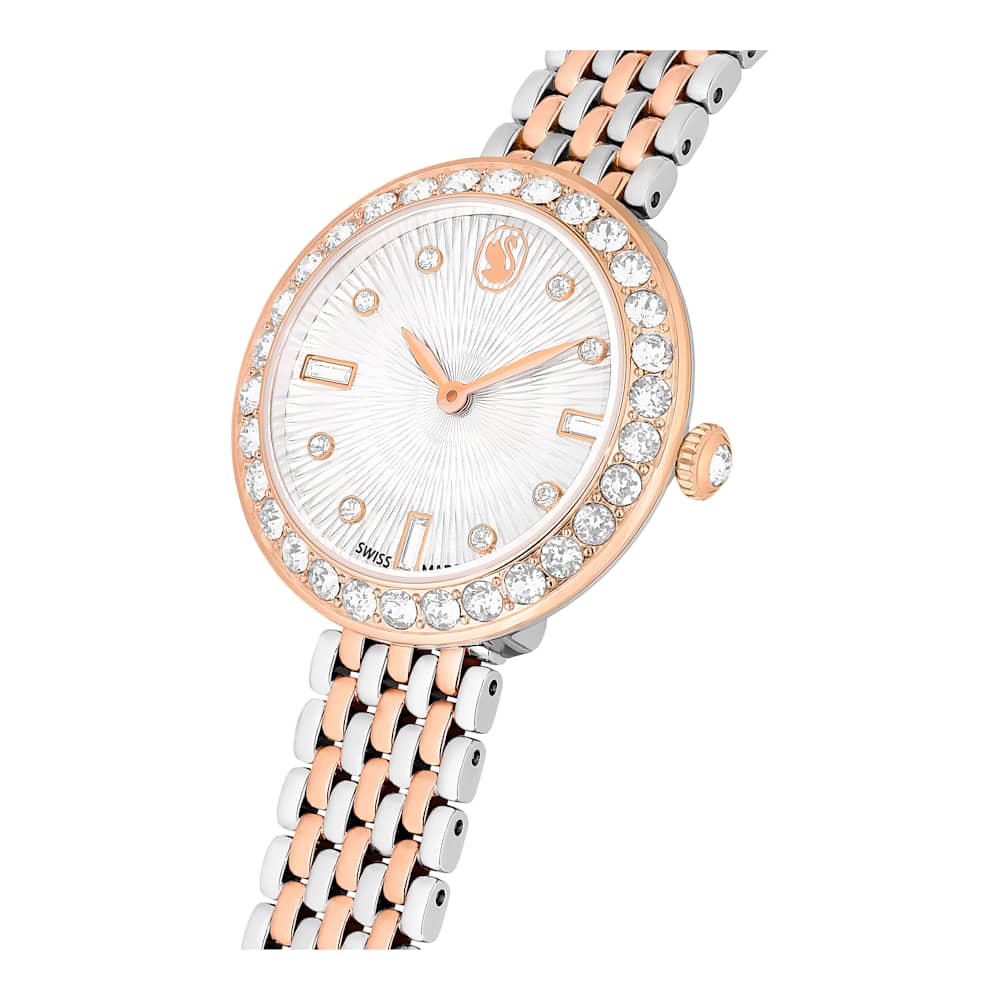 Reloj Certa, Fabricado en Suiza, Brazalete de metal, Tono oro rosa ...