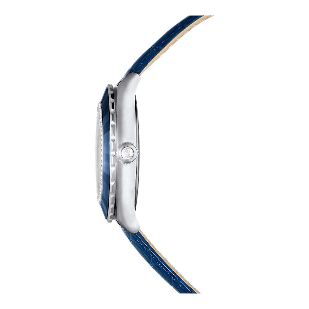 Reloj Octea Moon, Fabricado en Suiza, Luna, Correa de piel, Azul, Acero ...