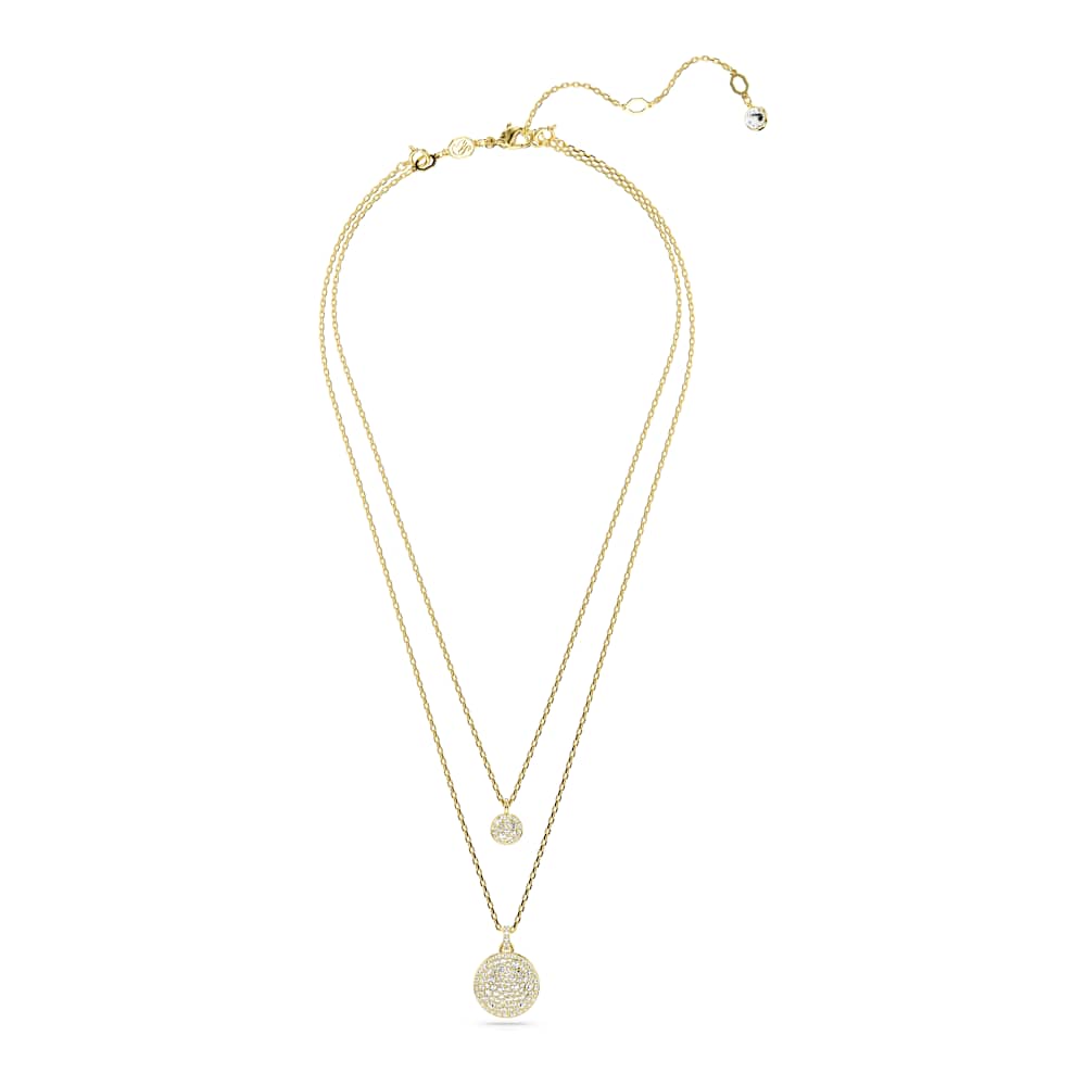 Colgante en capas Sublima, Blanco, Baño tono oro | Swarovski Ecuador