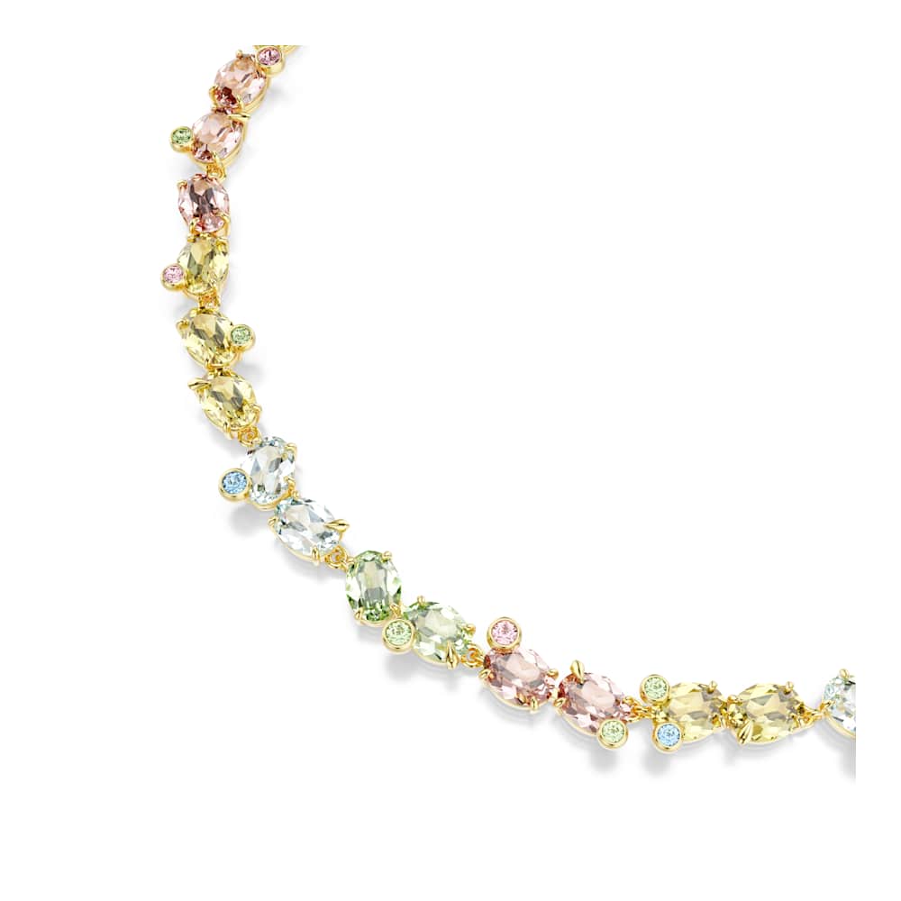 Collar Tennis Gema, Tallas mixtas, Multicolor, Baño tono oro ...