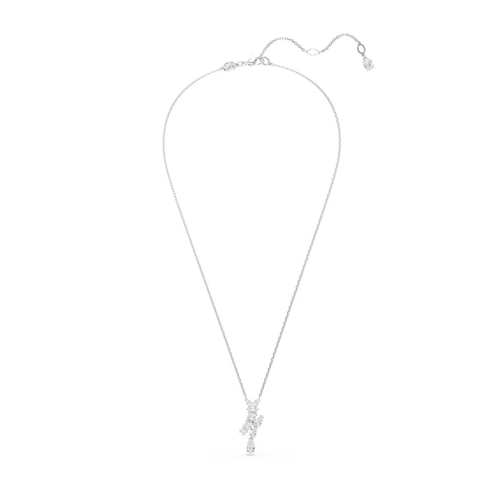 Colgante Matrix, Tallas mixtas, Blanco, Baño de rodio | Swarovski Ecuador